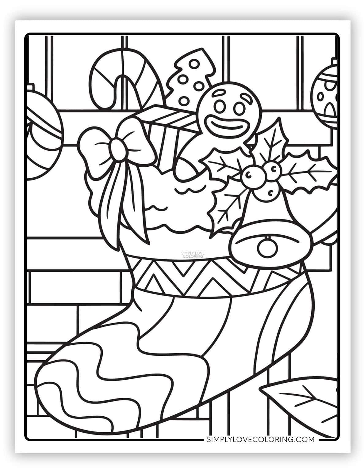 Christmas Stocking Coloring Pages (Free PDF Printables) - Simply Love ...