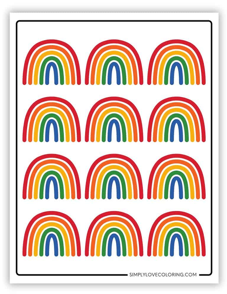 Rainbow Templates (Free PDF Downloads) - Simply Love Coloring