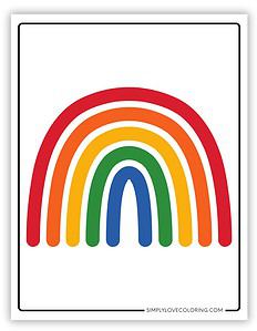 Rainbow Templates (Free PDF Downloads) - Simply Love Coloring