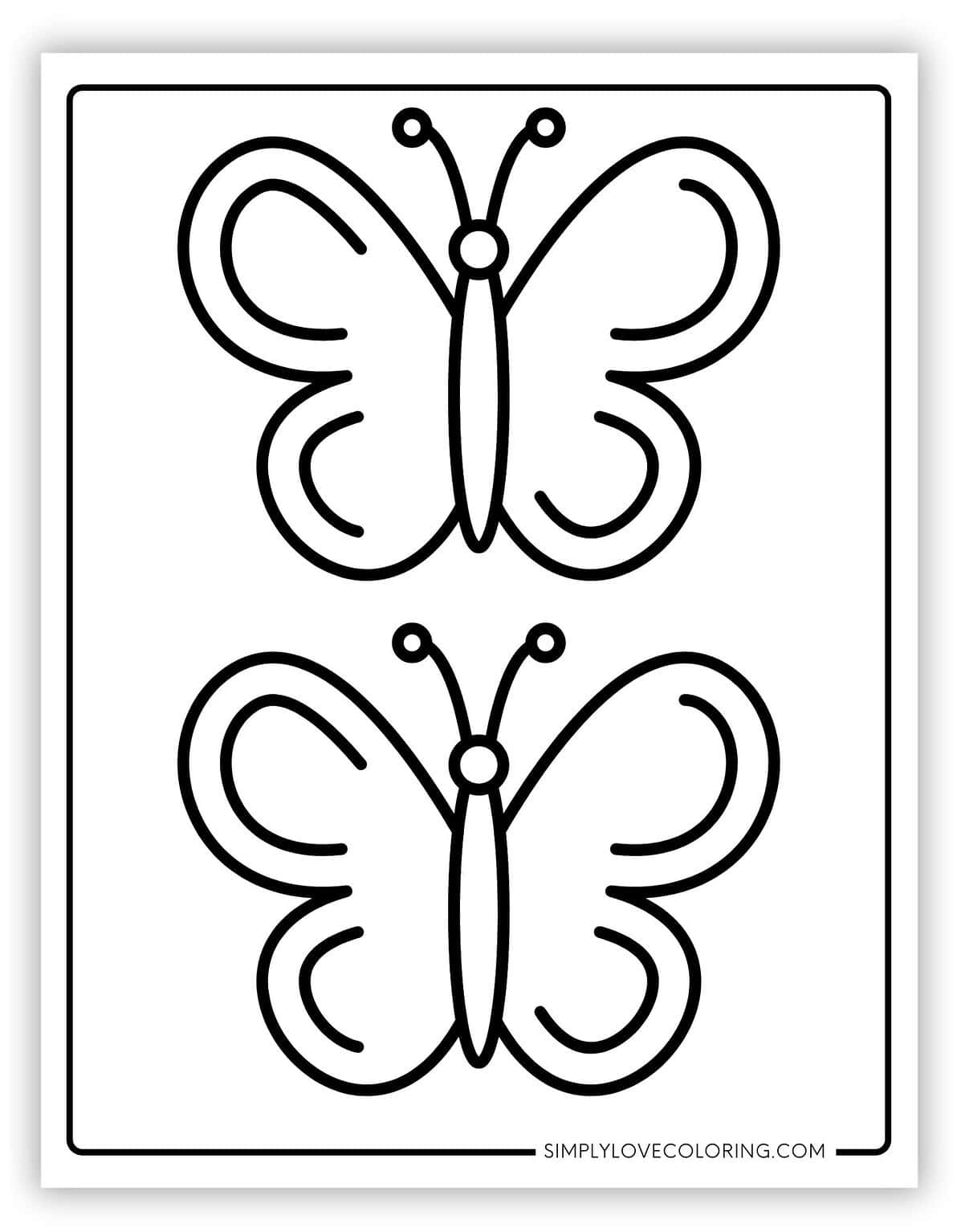 Butterfly Templates (Free PDF Downloads) - Simply Love Coloring