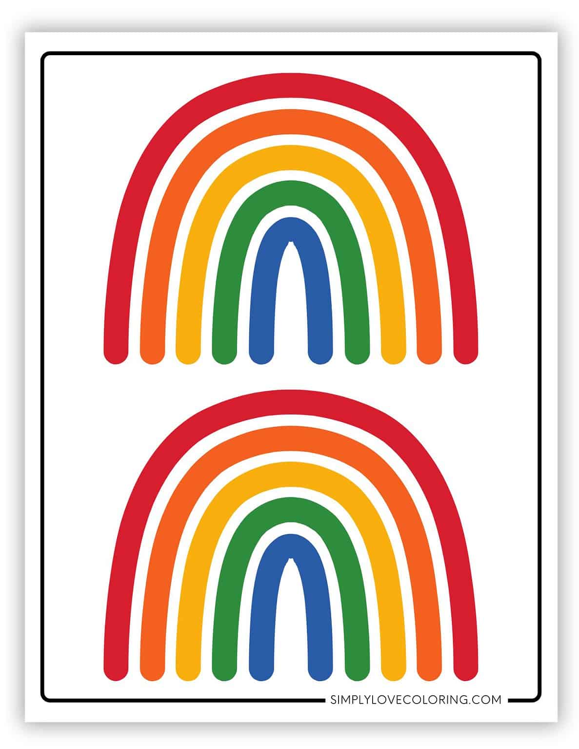 Rainbow Templates (Free PDF Downloads) - Simply Love Coloring