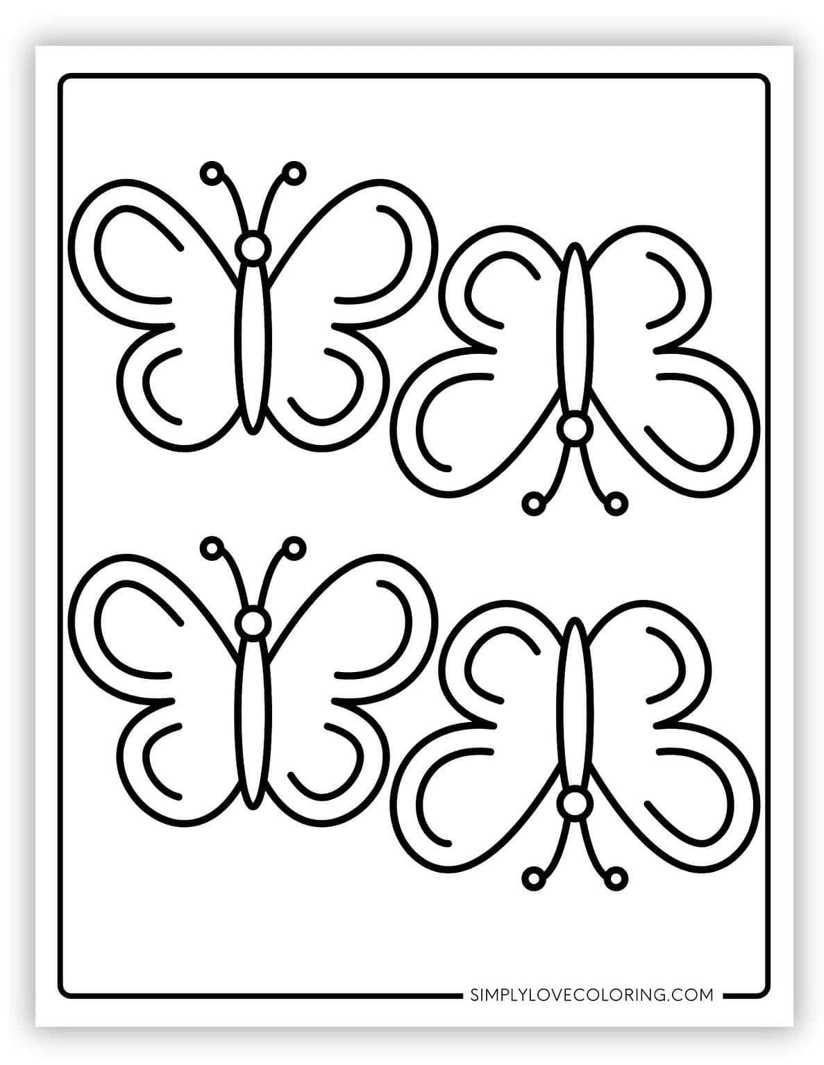 Butterfly Templates (Free PDF Downloads) - Simply Love Coloring