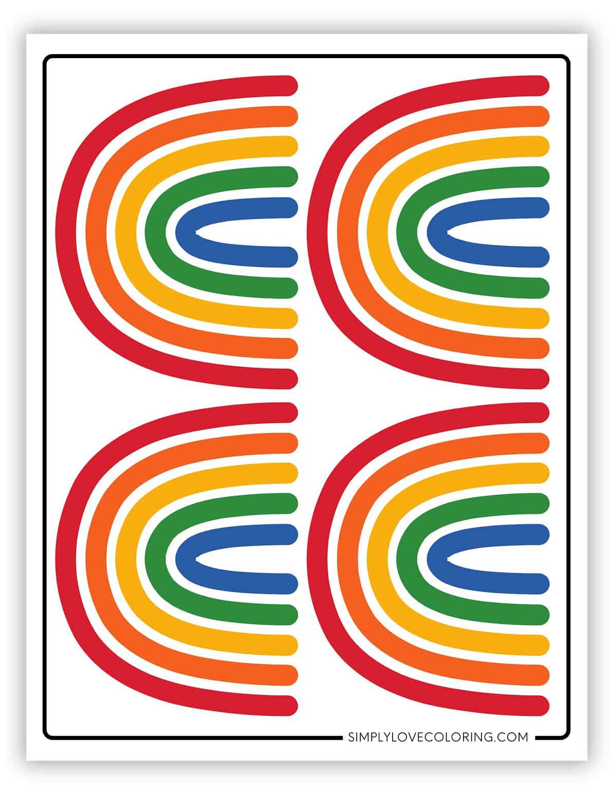 Rainbow Templates (Free PDF Downloads) - Simply Love Coloring