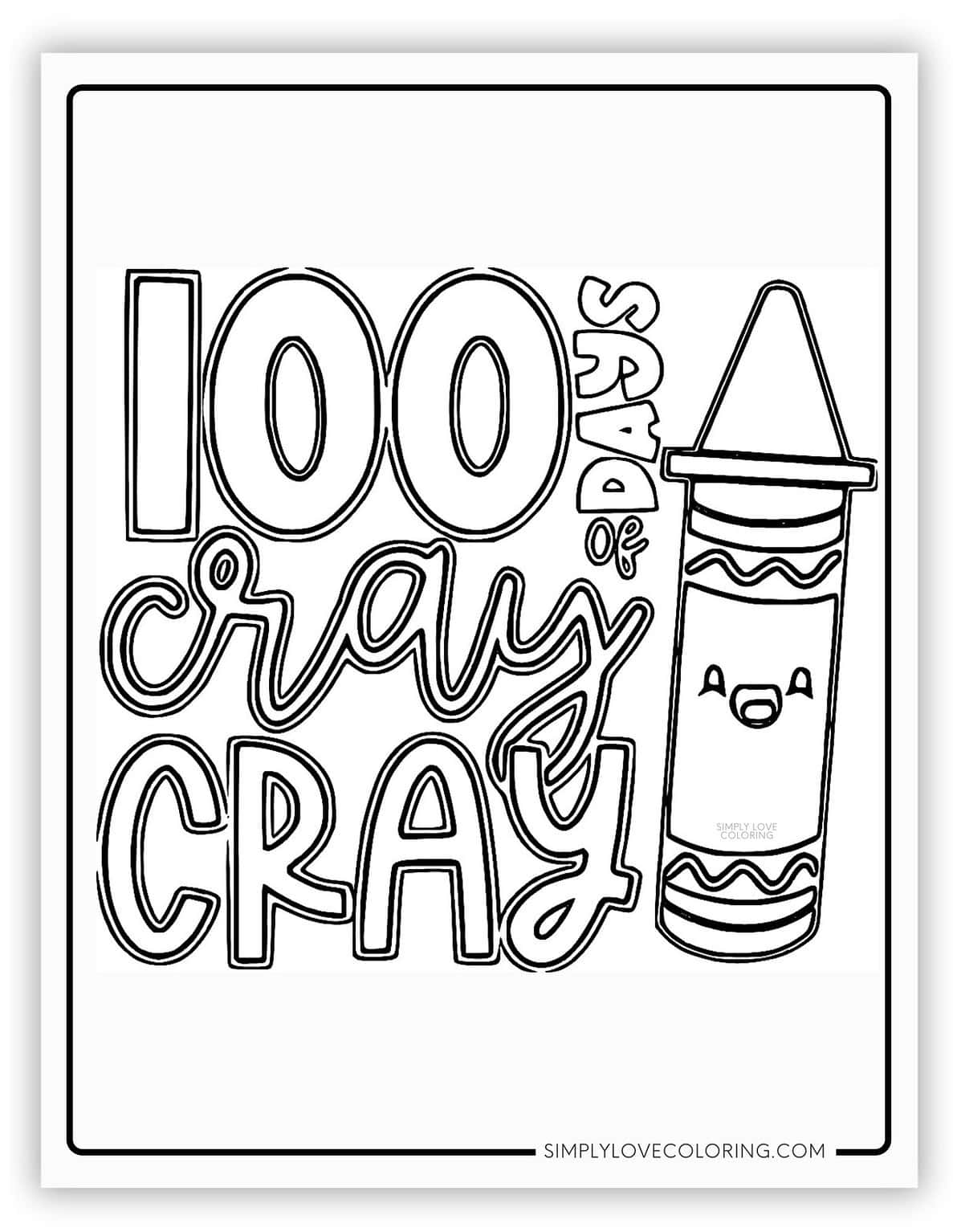 100th Day of School Coloring Pages (Free PDF Printables) - Simply Love ...