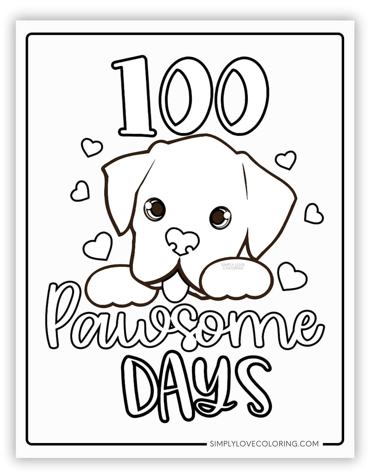 100th Day of School Coloring Pages (Free PDF Printables) - Simply Love ...