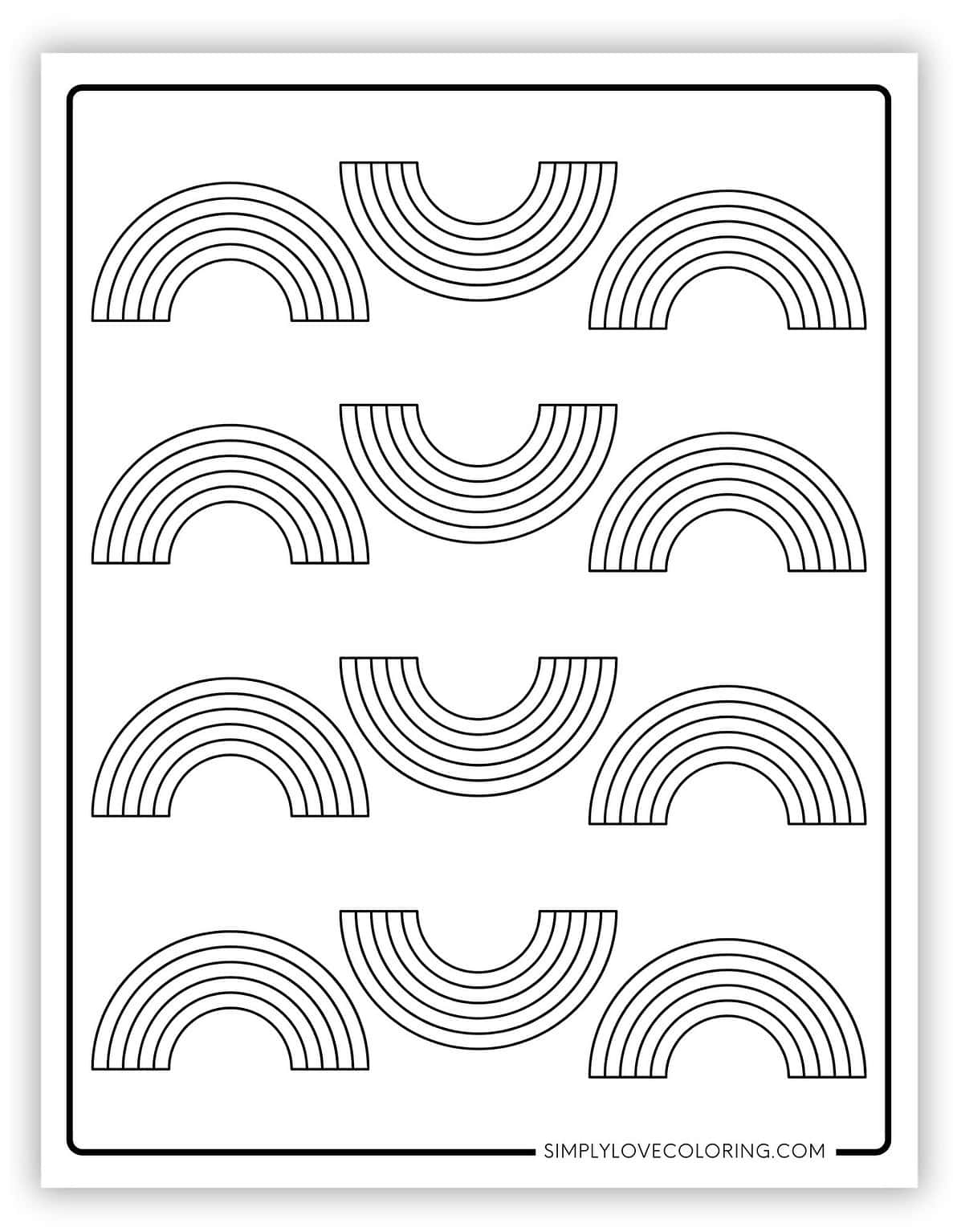 Rainbow Templates (Free PDF Downloads) - Simply Love Coloring