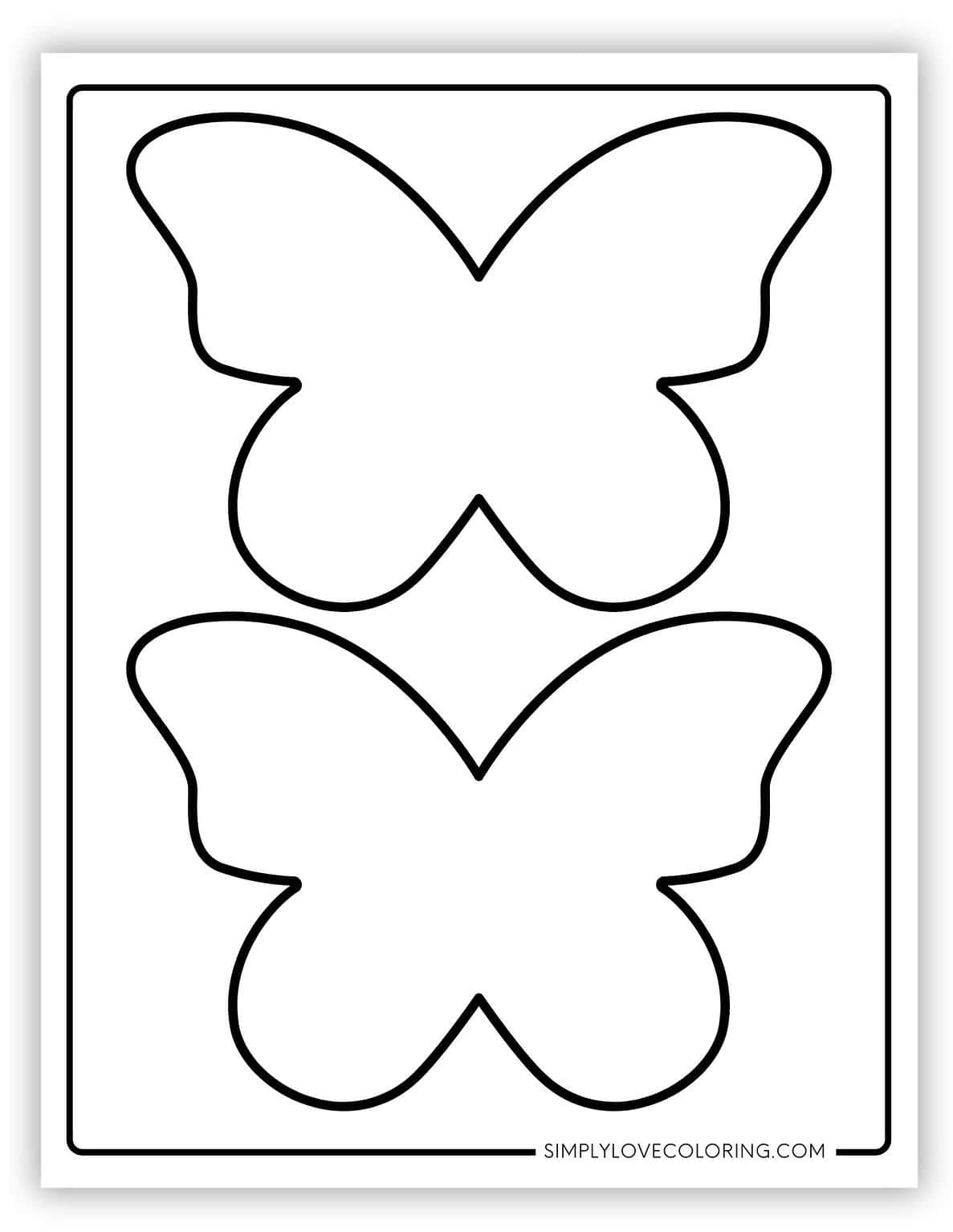Butterfly Templates (Free PDF Downloads) - Simply Love Coloring