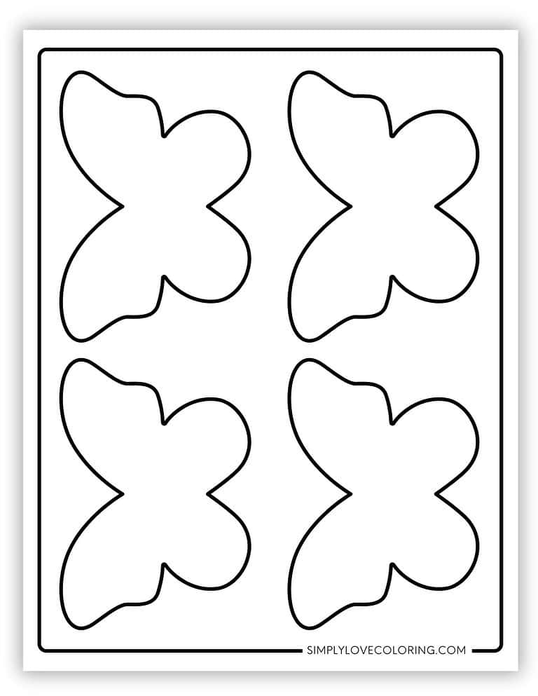 Butterfly Templates (Free PDF Downloads) - Simply Love Coloring