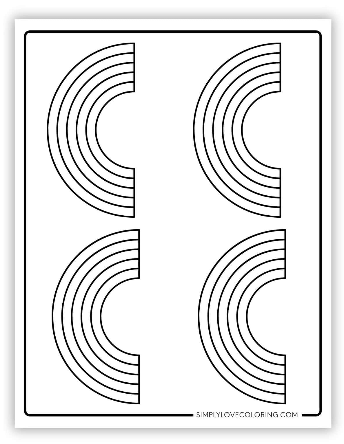 Rainbow Templates (Free PDF Downloads) - Simply Love Coloring