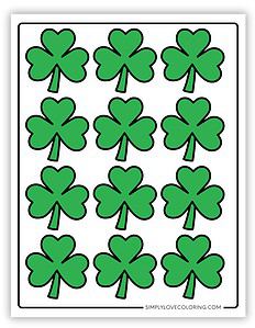 Shamrock Leaf Clover Templates (Free PDF Downloads) - Simply Love Coloring