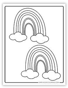 Rainbow Templates (Free PDF Downloads) - Simply Love Coloring