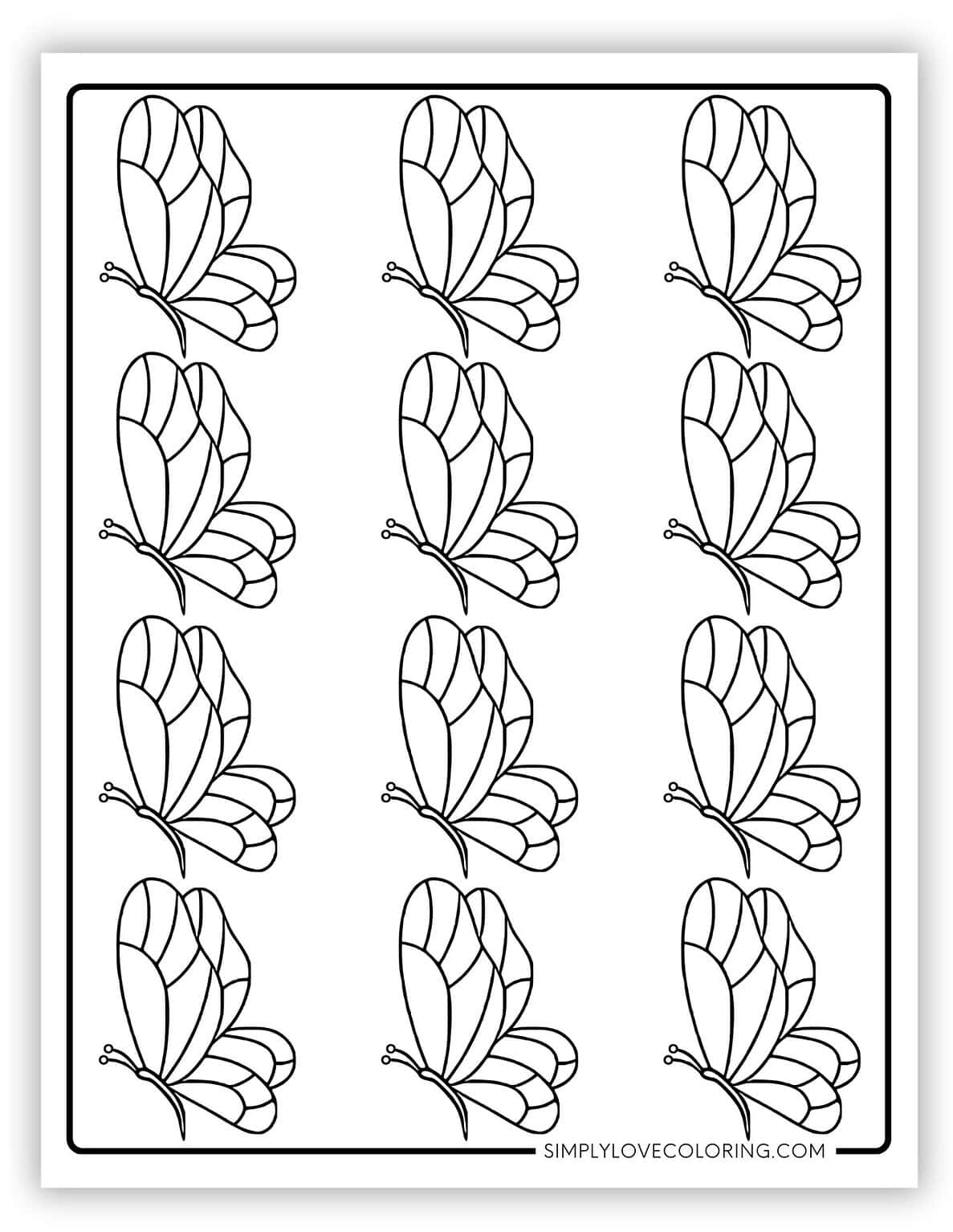 Butterfly Templates (Free PDF Downloads) - Simply Love Coloring