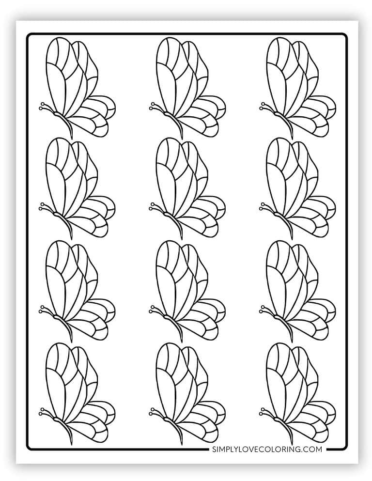 Butterfly Templates (Free PDF Downloads) - Simply Love Coloring