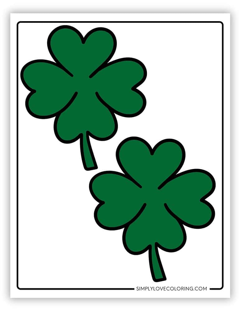 Shamrock Leaf Clover Templates (Free PDF Downloads) - Simply Love Coloring