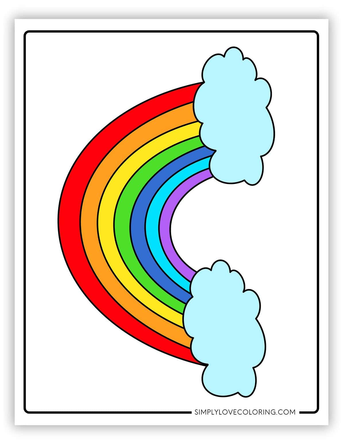 Rainbow Templates (Free PDF Downloads) - Simply Love Coloring