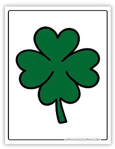 Shamrock Leaf Clover Templates (Free PDF Downloads) - Simply Love Coloring
