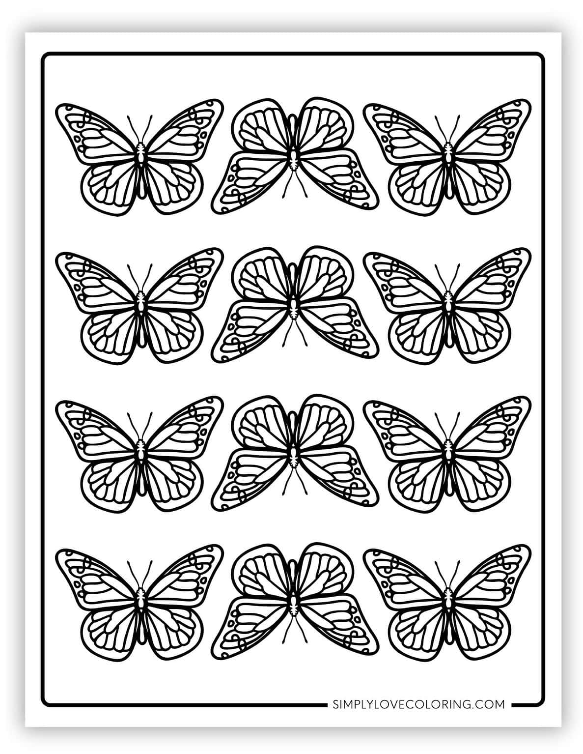 Butterfly Templates (Free PDF Downloads) - Simply Love Coloring