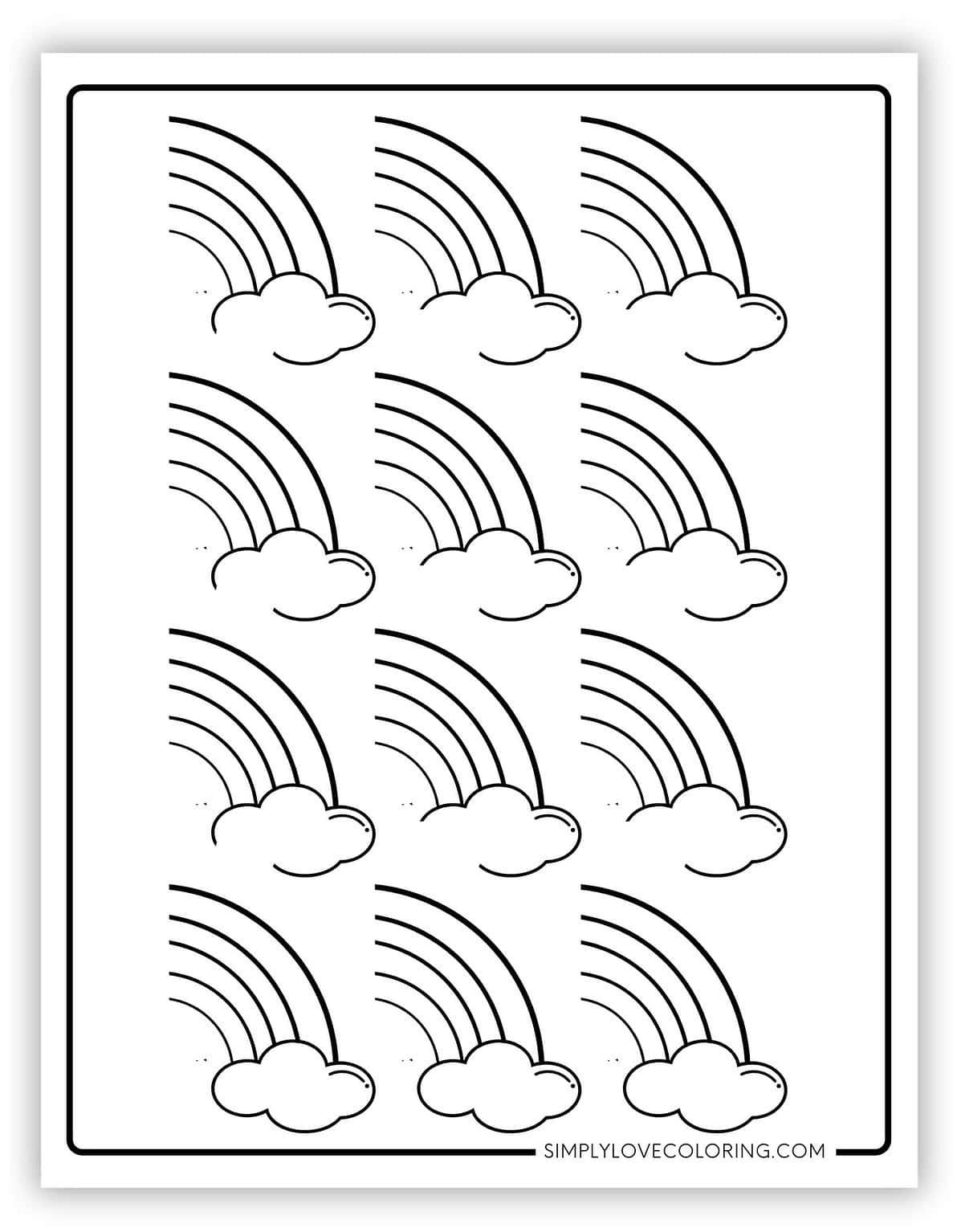 Rainbow Templates (Free PDF Downloads) - Simply Love Coloring