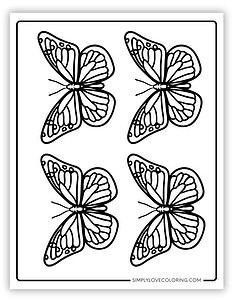 Butterfly Templates (Free PDF Downloads) - Simply Love Coloring