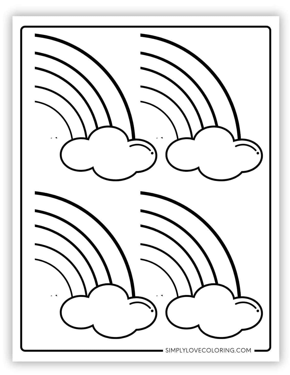 Rainbow Templates (Free PDF Downloads) - Simply Love Coloring