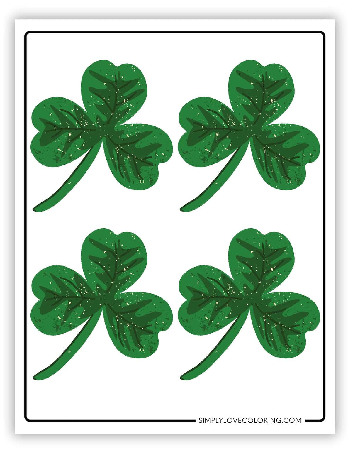 Shamrock Leaf Clover Templates (Free PDF Downloads) - Simply Love Coloring