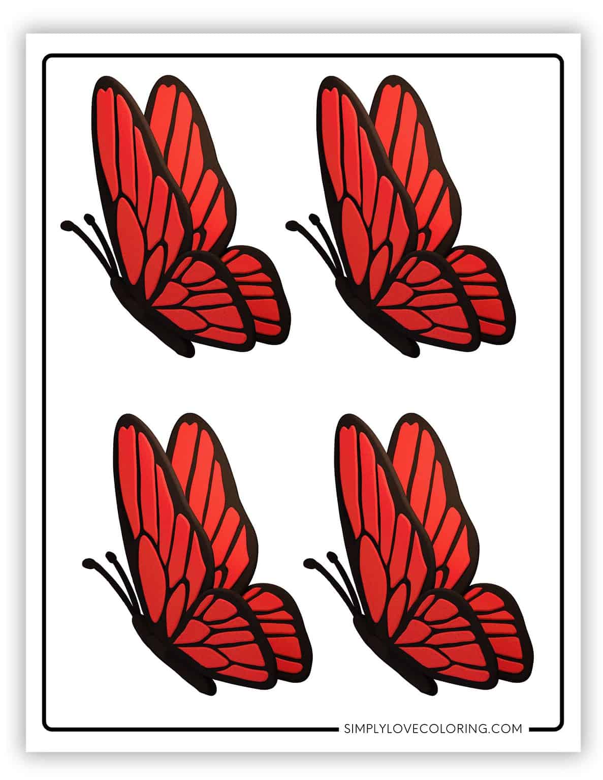 Butterfly Templates (Free PDF Downloads) - Simply Love Coloring