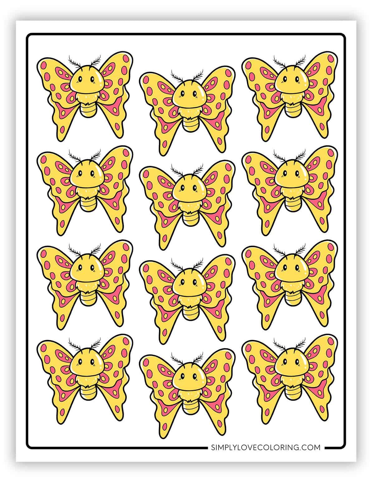 Butterfly Templates (Free PDF Downloads) - Simply Love Coloring
