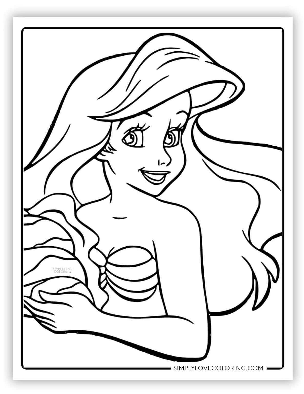 Ariel Coloring Pages (Free PDF Printables) - Simply Love Coloring