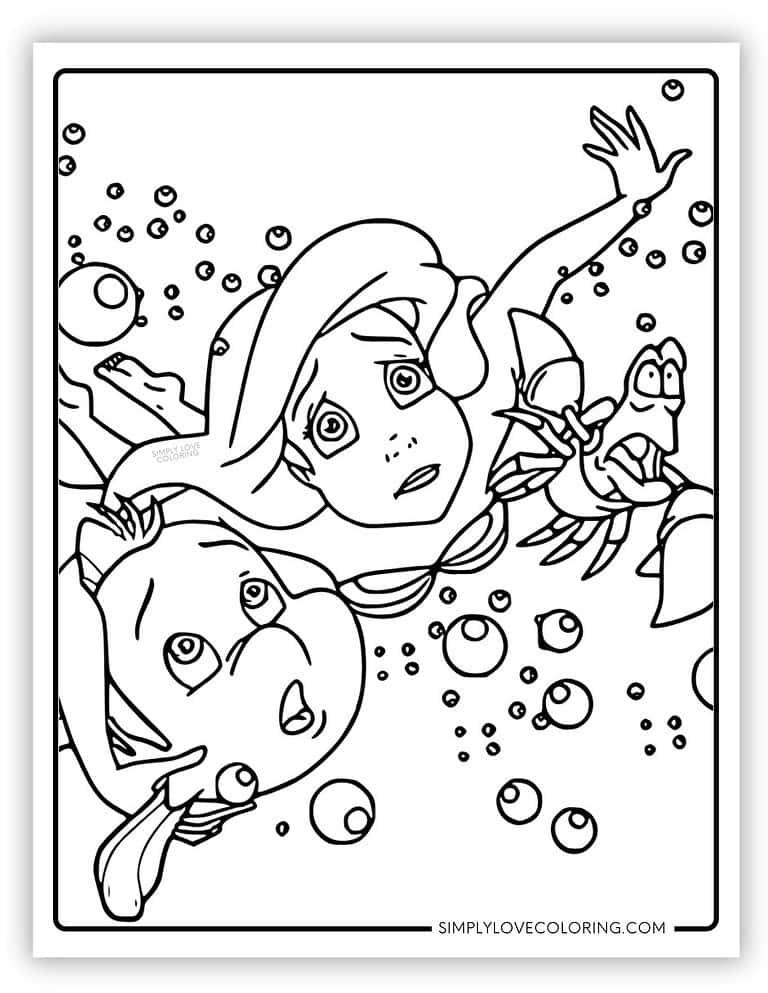 Ariel Coloring Pages (Free PDF Printables) - Simply Love Coloring