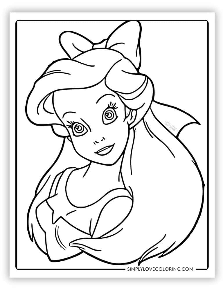 Ariel Coloring Pages (Free PDF Printables) - Simply Love Coloring
