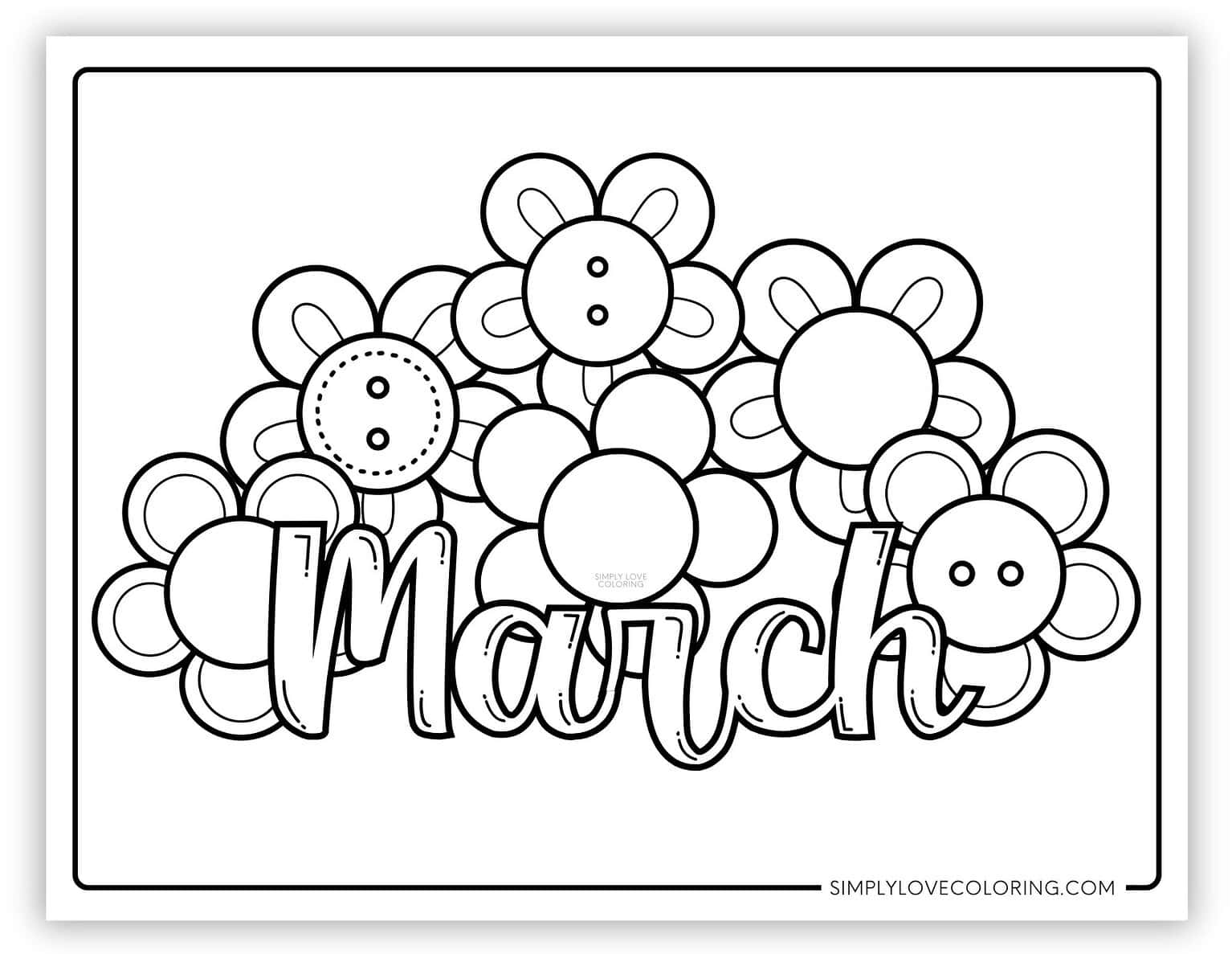 March Coloring Pages (Free PDF Printables) - Simply Love Coloring