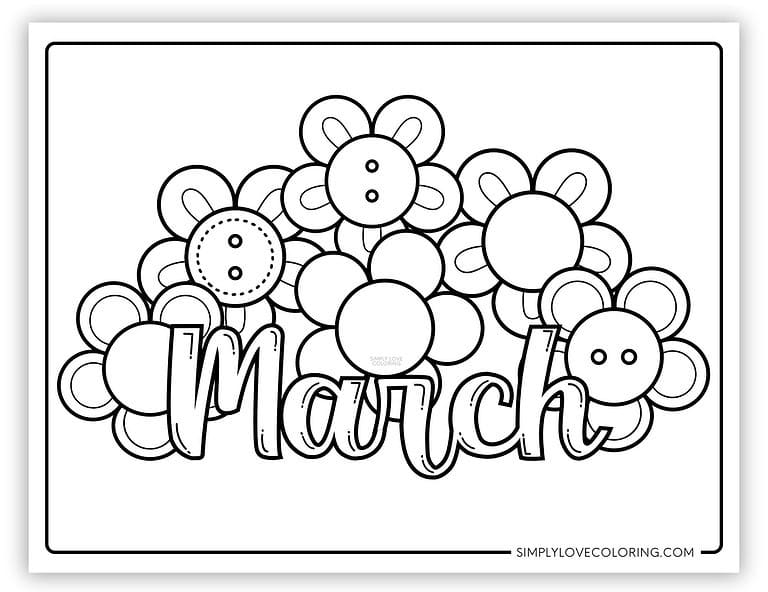 March Coloring Pages (Free PDF Printables) - Simply Love Coloring