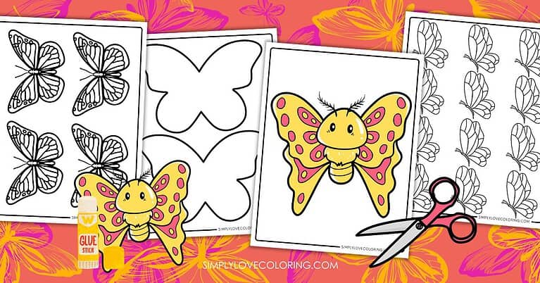 Butterfly Templates (Free PDF Downloads) - Simply Love Coloring