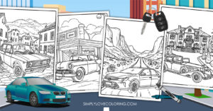 Car Coloring Pages (Free PDF Printables) - Simply Love Coloring