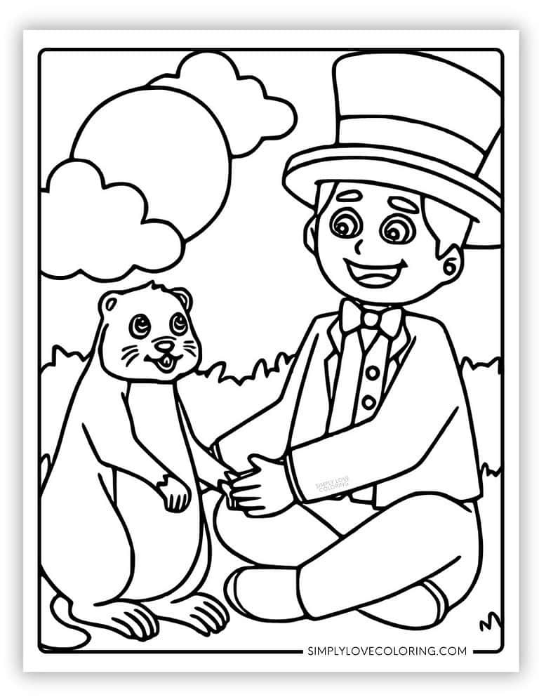 Groundhog Day Coloring Pages (Free PDF Printables) - Simply Love Coloring