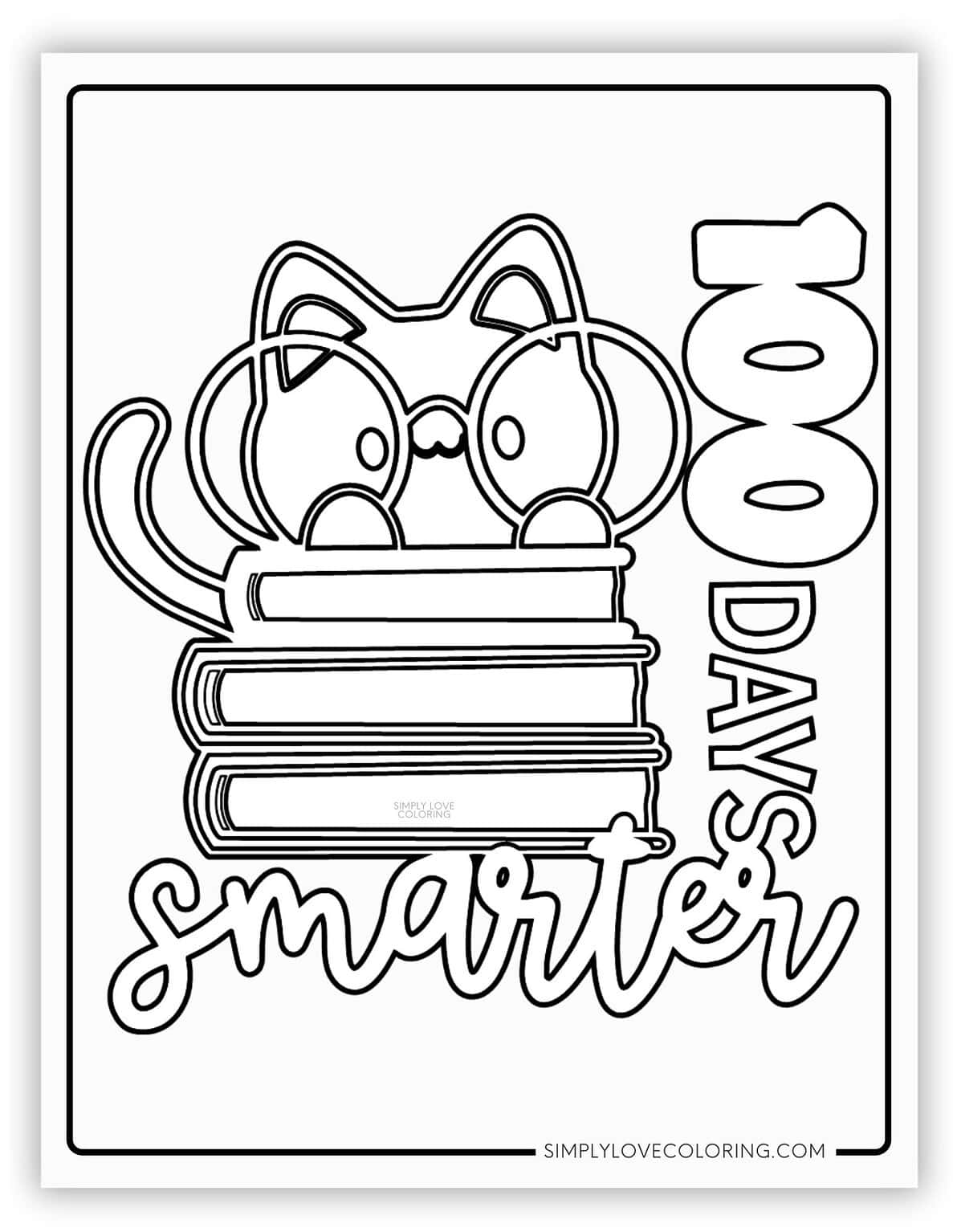 100th Day of School Coloring Pages (Free PDF Printables) - Simply Love ...