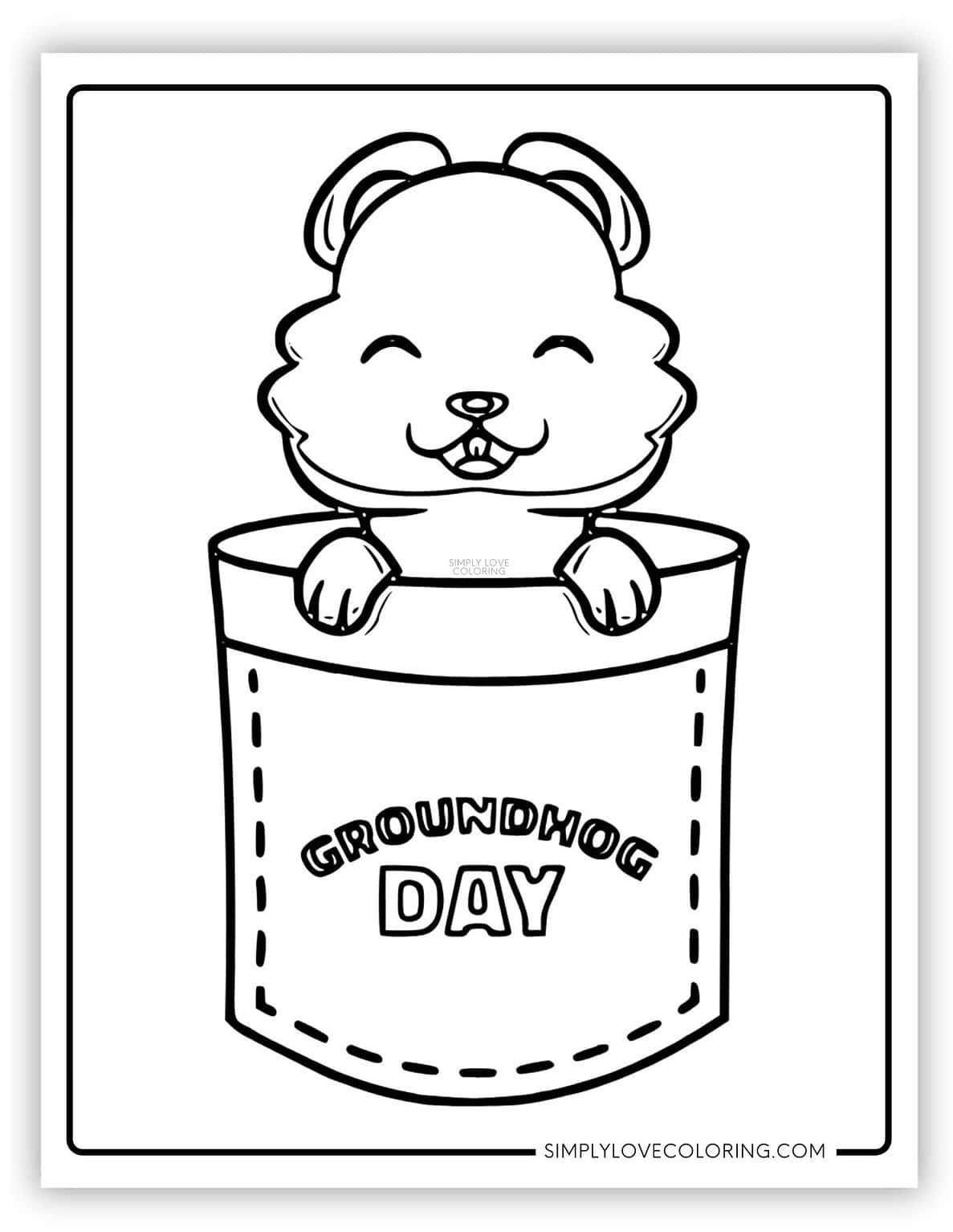 Groundhog Day Coloring Pages (Free PDF Printables) - Simply Love Coloring