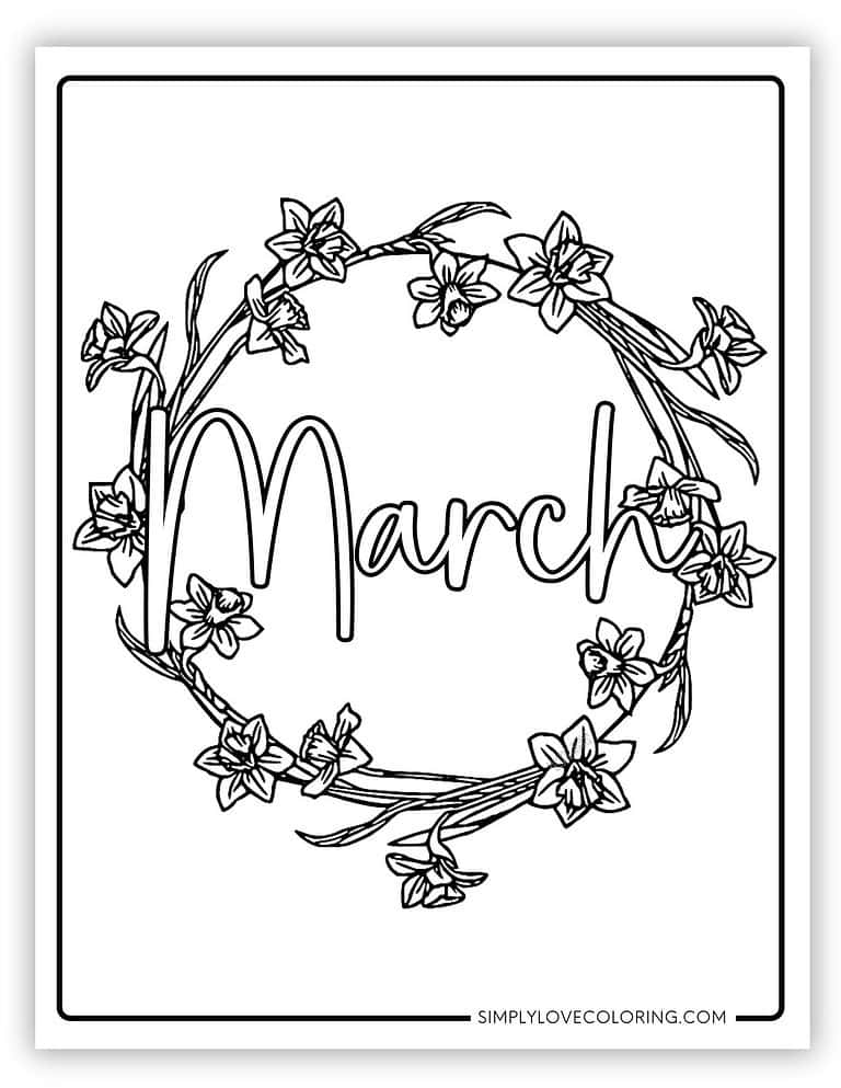 March Coloring Pages (Free PDF Printables) - Simply Love Coloring