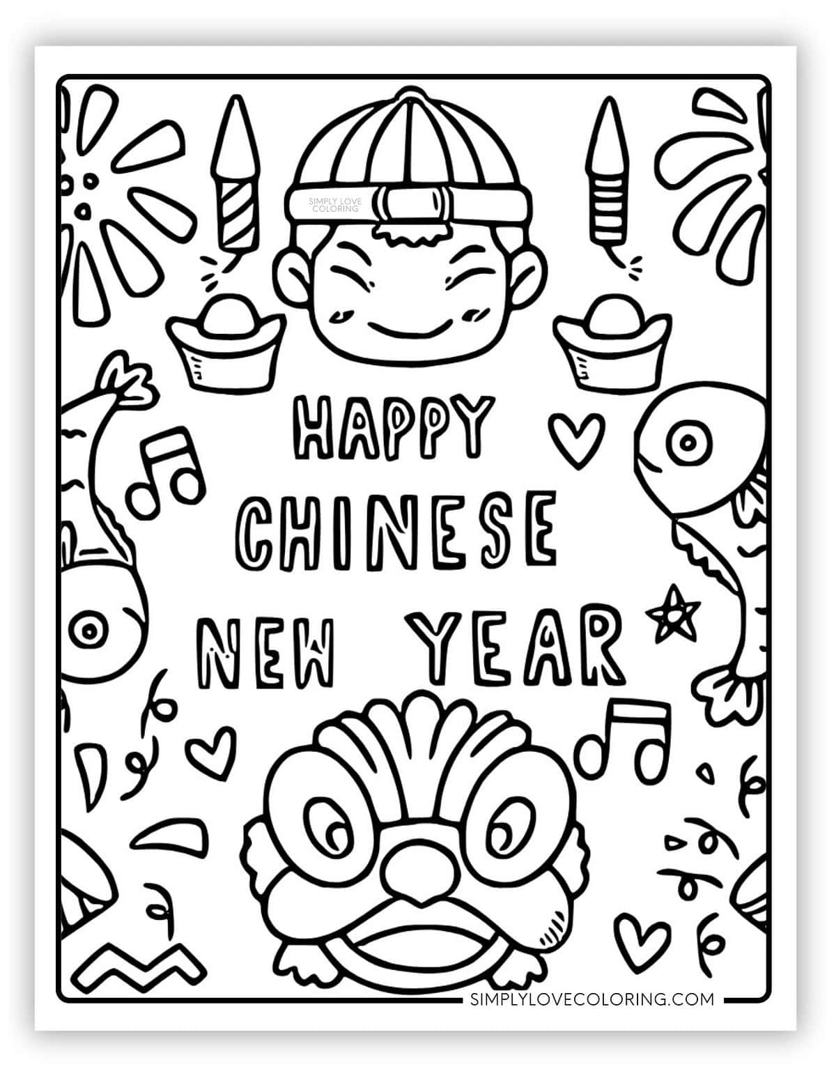 Chinese New Year Coloring Pages (Free PDF Printables) - Simply Love ...