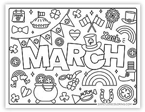 March Coloring Pages (Free PDF Printables) - Simply Love Coloring
