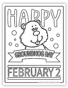 Groundhog Day Coloring Pages (Free PDF Printables) - Simply Love Coloring