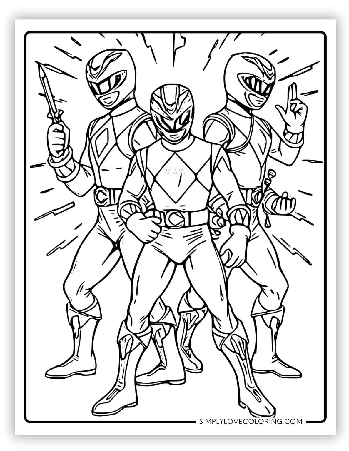 Power Rangers Coloring Pages (Free PDF Printables) - Simply Love Coloring