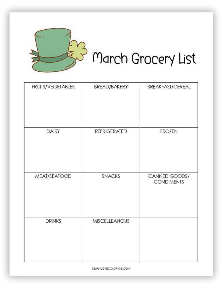 March Planner Printables (Free PDF Downloads) - Simply Love Coloring