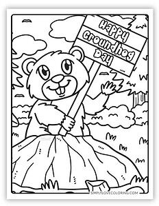 Groundhog Day Coloring Pages (Free PDF Printables) - Simply Love Coloring