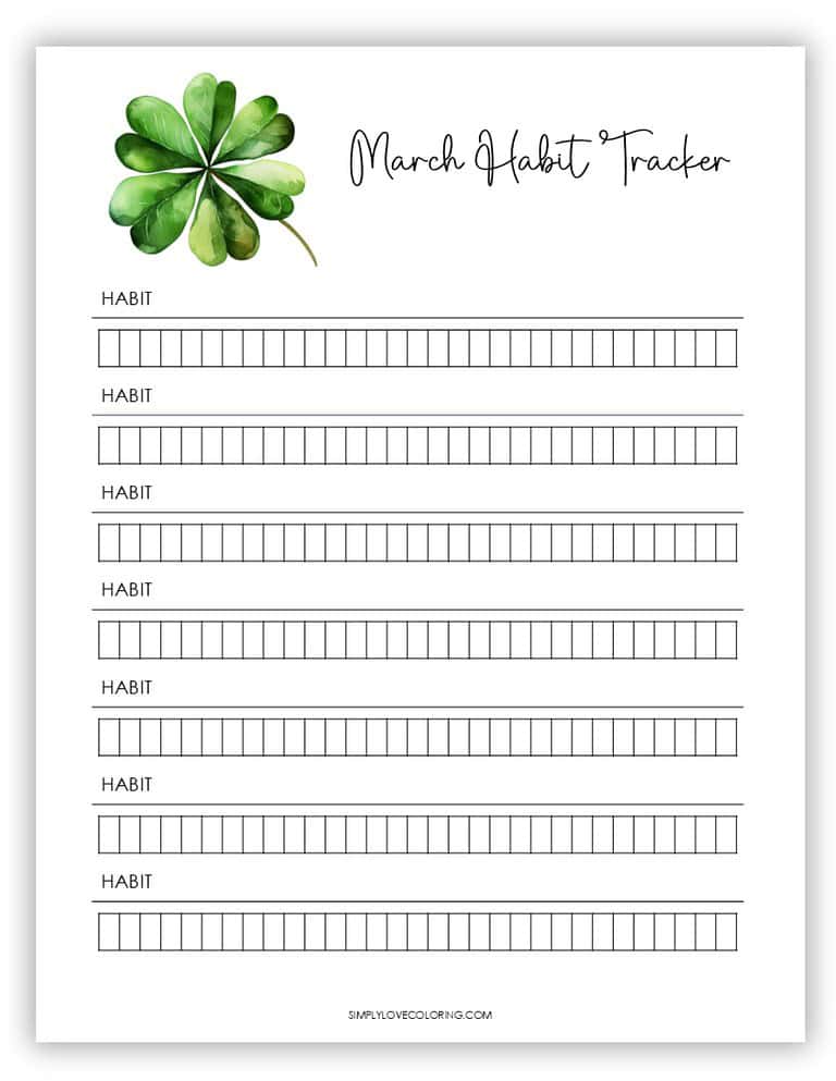 March Planner Printables (Free PDF Downloads) - Simply Love Coloring