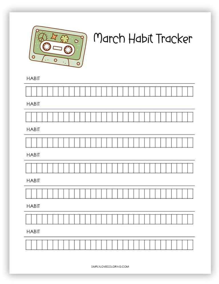 March Planner Printables (Free PDF Downloads) - Simply Love Coloring