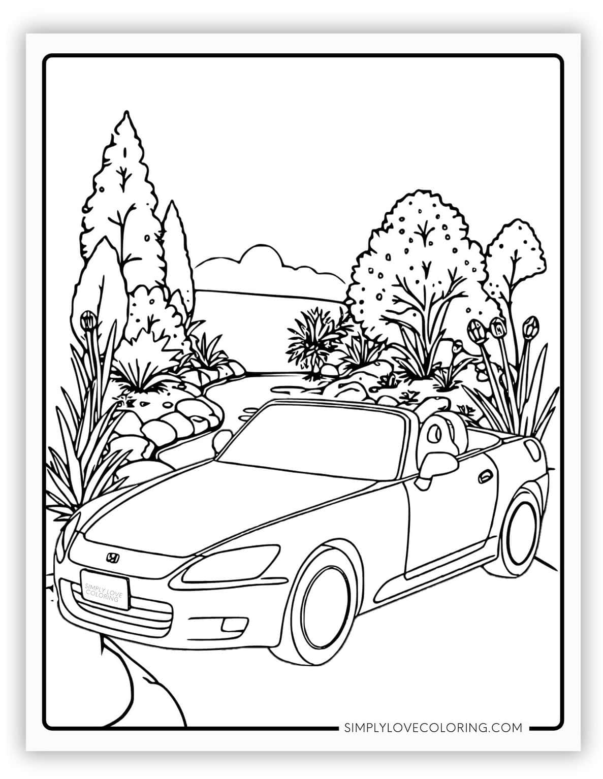 Car Coloring Pages (Free PDF Printables) - Simply Love Coloring