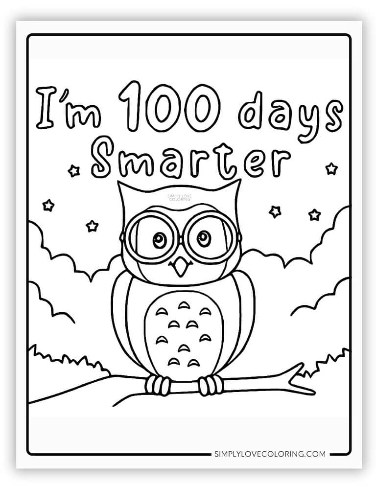 100th Day of School Coloring Pages (Free PDF Printables) - Simply Love ...