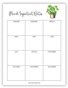 March Planner Printables (Free PDF Downloads) - Simply Love Coloring