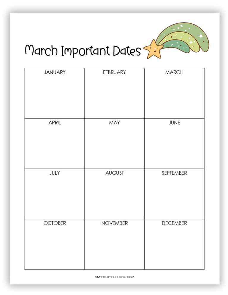 March Planner Printables (Free PDF Downloads) - Simply Love Coloring